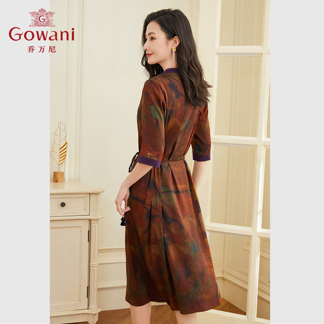 Giovanni heavy silk dress high-end big brand summer new shopping mall ...