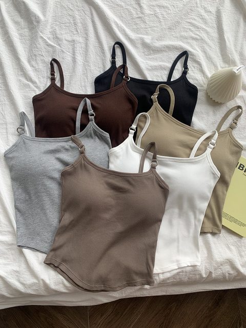 Spicy girl with chest pad camisole vest female summer new style ...