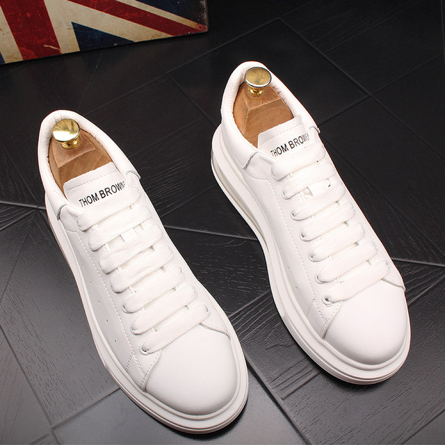 Summer versatile board shoes Korean style genuine leather white shoes ...