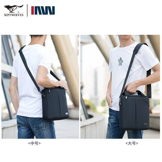 Seven Wolves men's handbag business Oxford cloth shoulder bag Youth ...
