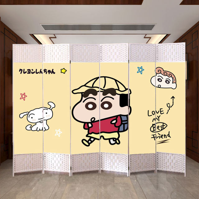 Simple cartoon screen partition living room bedroom office foldable ...