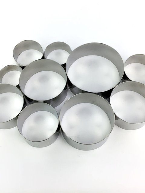 Sanneng baking mold 2 -inch 3 4 -inch small mousse circular cake ring stainless steel biscuits ...