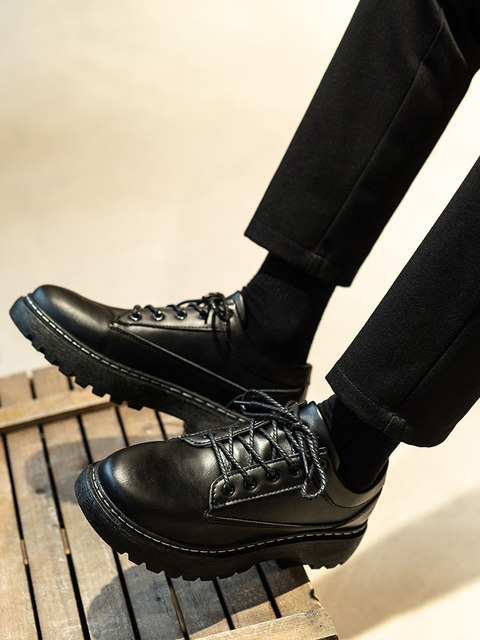 New leather shoes for men, Korean version, trendy, versatile and ...