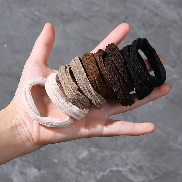 Simple high-elasticity seamless hair rope rubber band women's hair tie ...