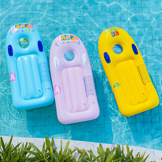 Children's floating row floating board inflatable surfboard water play toy mount floating bed ...