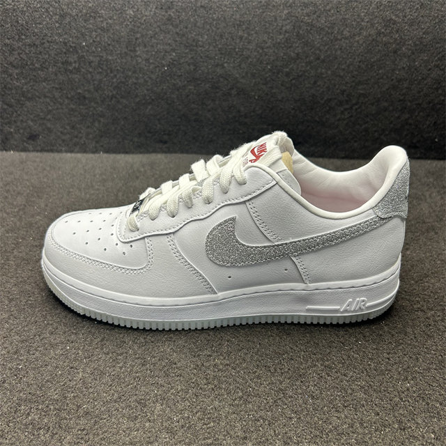 Nike AIR FORCE 1 Women's Silver AF1 Air Force One Retro Sports Shoes ...