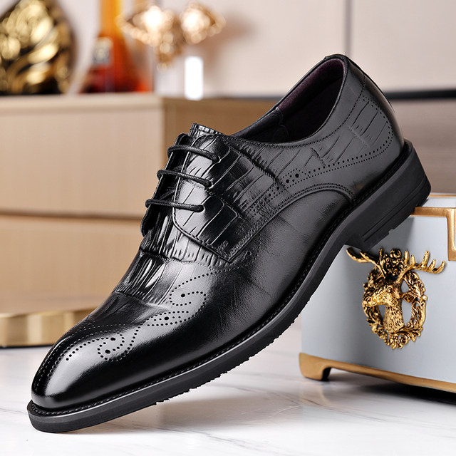 Yilong men's casual leather shoes 2023 new British versatile soft ...