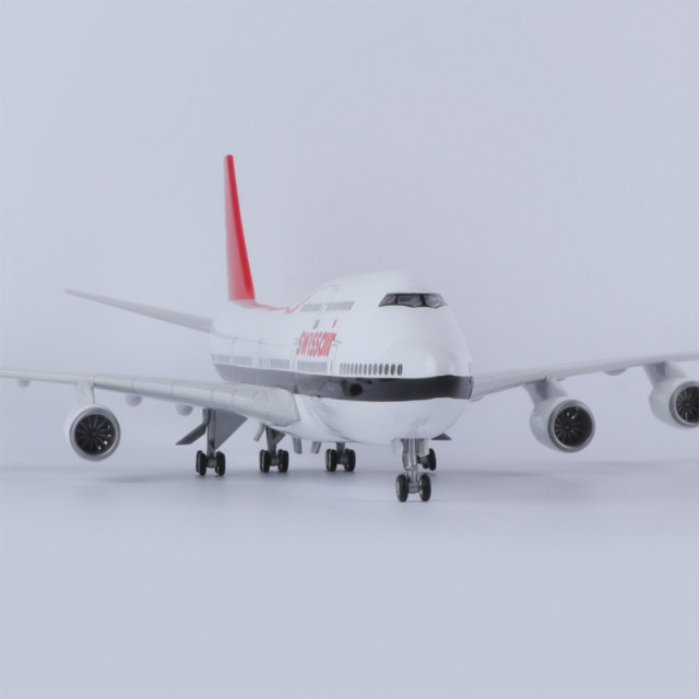 Bring wheels and lights, Swiss Airlines 747 passenger aircraft model ...