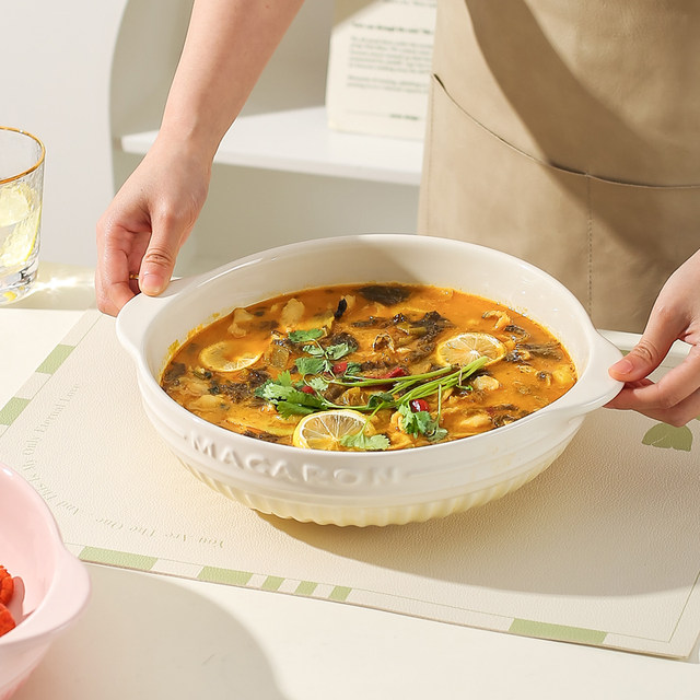 Kawashima House Sauurdine Fish Basin Board Booth Two -Ear Ceramic Soup ...