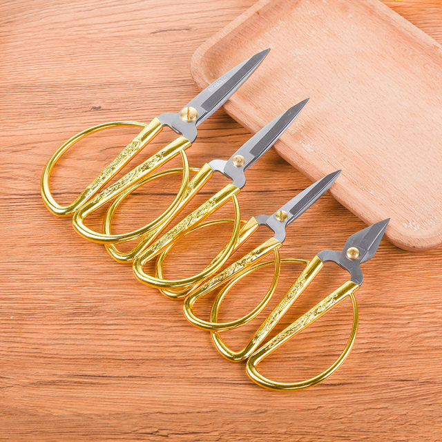 Stainless steel paper cutting window grille special pointed scissors ...