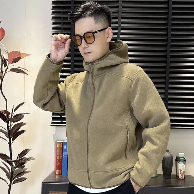 Spring and Autumn Men's New Double-sided Austrian Velvet Hooded Jacket ...