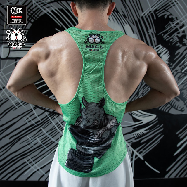 Barbell Rhino Racer Vest Slim Fit Sports Training Clothing Summer Quick ...