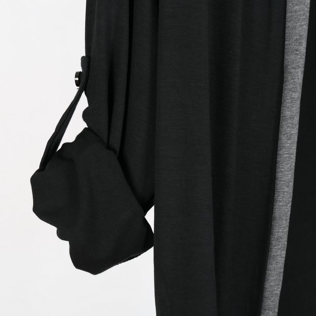 Summer long-sleeved cardigan mid-length thin cape Korean version slim ...