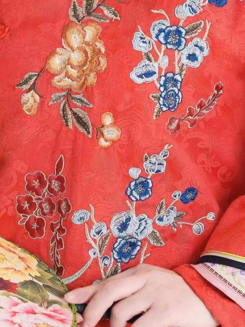 Qing Dynasty costume female Gege clothing flag service high -end ...