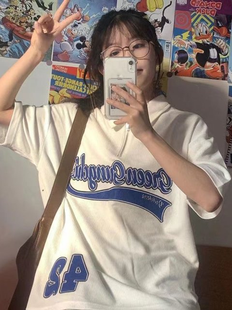 Guo Chao Design Acery Smaller Semiper Short -sleeved T -shirt Men's ...