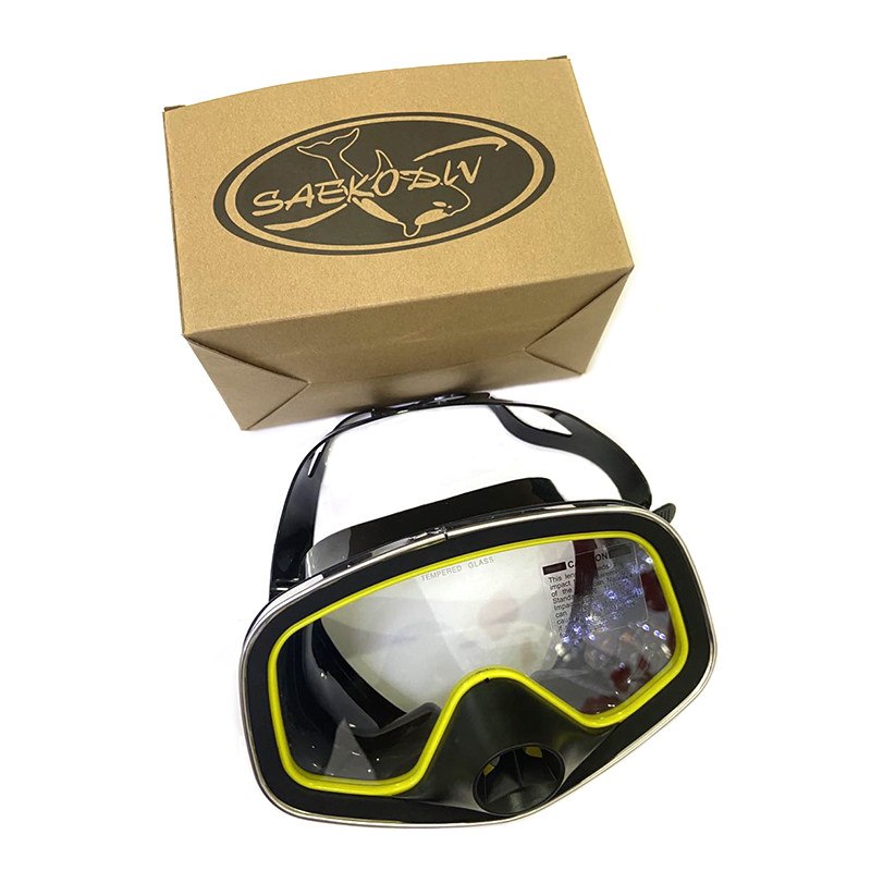Saekodlve Diving Mask - Waterproof Anti-Fog Silicone with Tempered ...