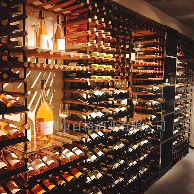 Red wine rack commercial landing wine rack multi -layer obliquely ...