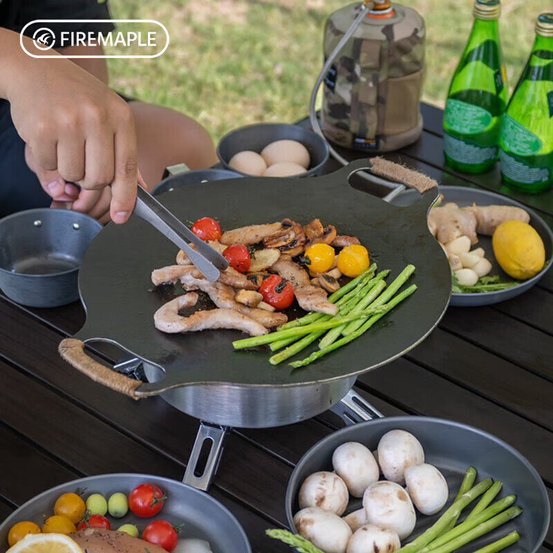 Fire-maple Pure Iron Grillpfanne - Tragbare Camping-Bratpfanne