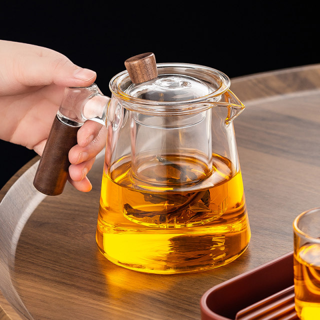 Teapot glass side handle pot high temperature resistant teapot ...