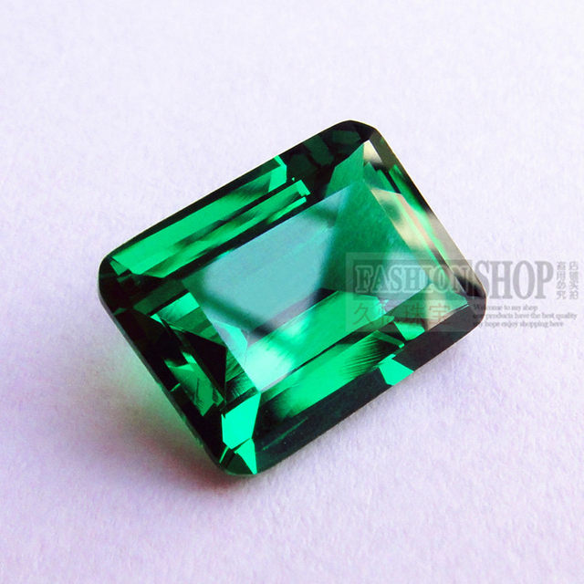 Rectangular emerald powder fused loose stone inlaid can be used as a ...