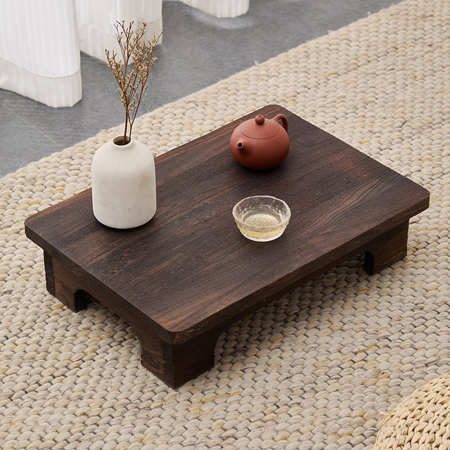 Deep and beautiful solid wood tatami tea table simple bay window table ...
