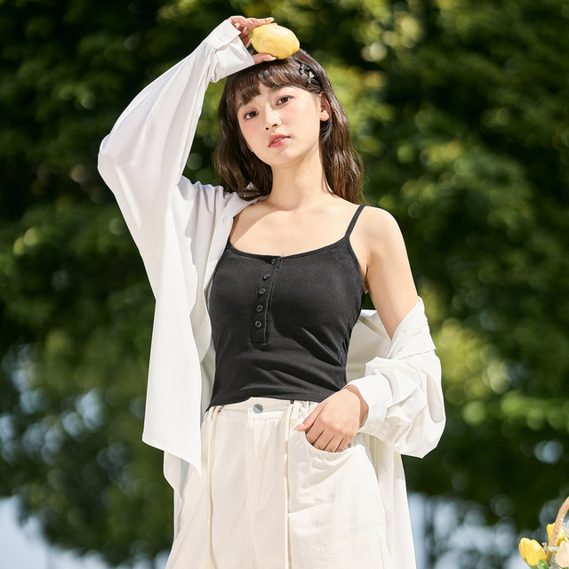 Tang Shi vest women Wearing top 2024 summer new versatile short, thin ...