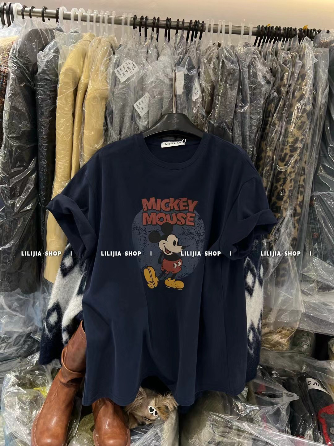 MISS home 2024 autumn and winter new cartoon Mickey printed short ...