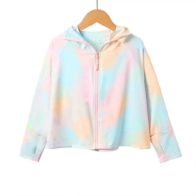 Gradient children's ice silk sun protection clothing summer dopamine ...