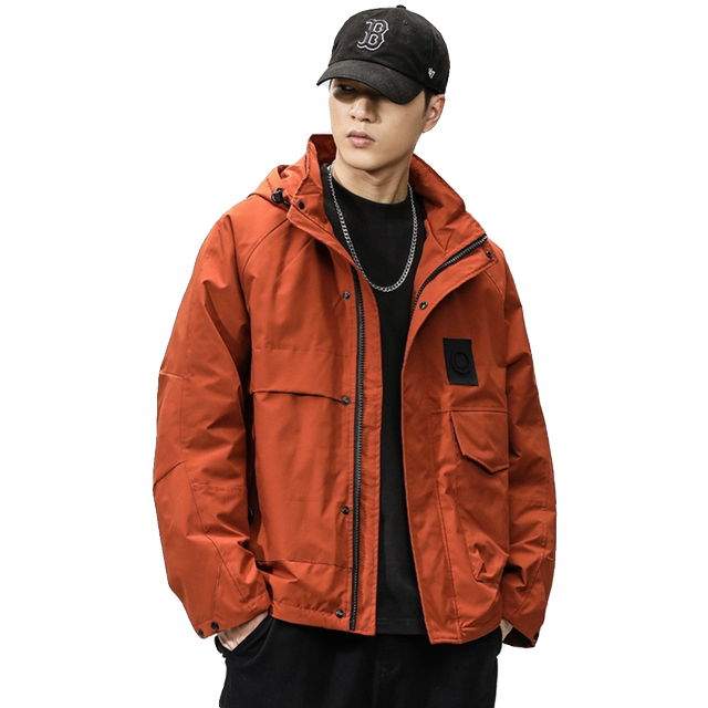 Winter stitching connecting caps, jacket cotton clothing men's loose ...