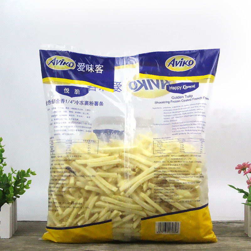 Golden Tulip Breaded Thin French Fries 2kg*6 Packs, Aiwei Keyue Crispy ...