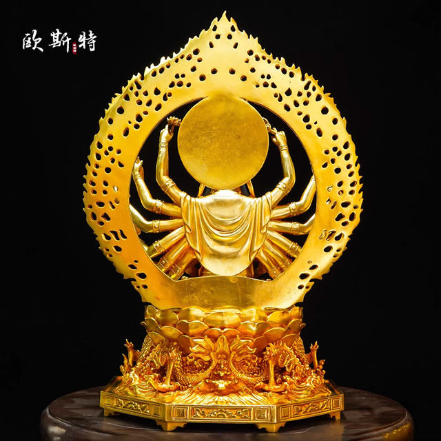 Orster's fully gilt "Chunti Buddha Mother" finely crafted copper ...