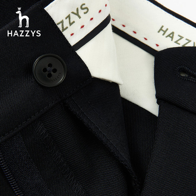 Hazzys Haggis nine-point single-pleat trousers women's new fashion casual pants