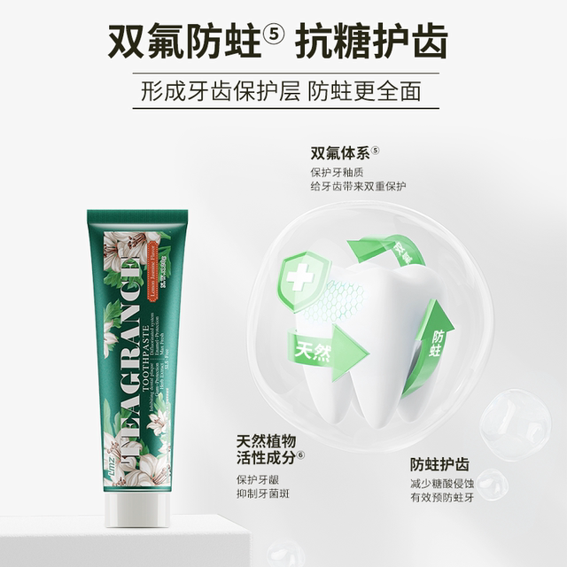 Liangmianzhen toothpaste, double fluoride anti-moth toothpaste 120g ...