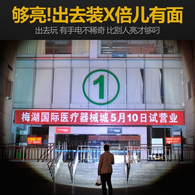 Shenyu flashlight strong light rechargeable ultra-bright LED long-range ...