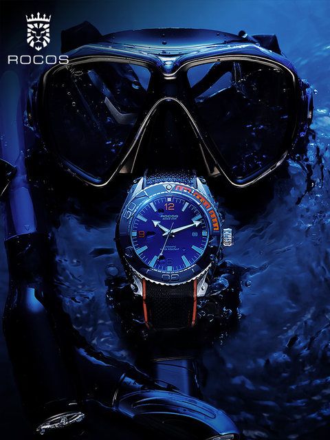Rex ROCOS genuine water ghost trend brand diving watch men's watch ...