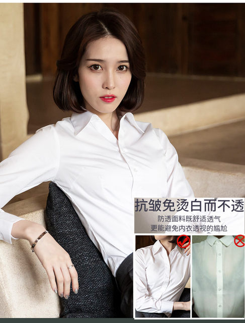 High-End White Three-Quarter Sleeve One-Piece Shirt for Women ...