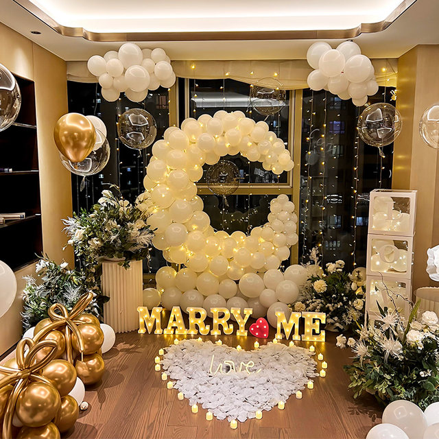 Interior decoration of marriage proposal scene ceremony decoration ...