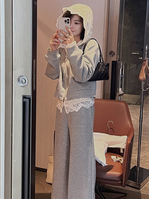 Luo Yiyi TheLOE/French Vanilla] French hollow base shirt lace hooded cardigan thin top for women