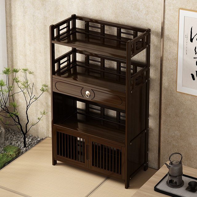 Bogu rack new Chinese style Nanzhu tea cabinet storage rack household ...