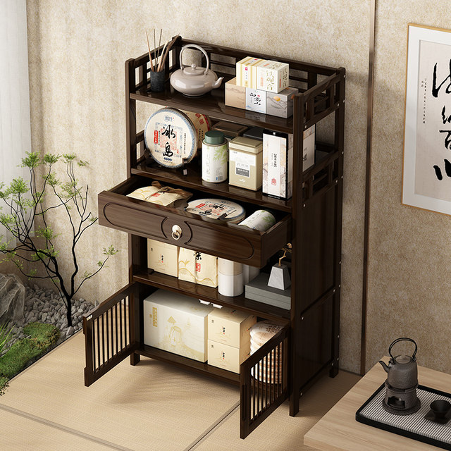 Bogu rack new Chinese style Nanzhu tea cabinet storage rack household ...