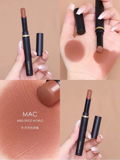 Mac Charm Black Wand Tube Fine Tube Matte Corporal Red 893892886