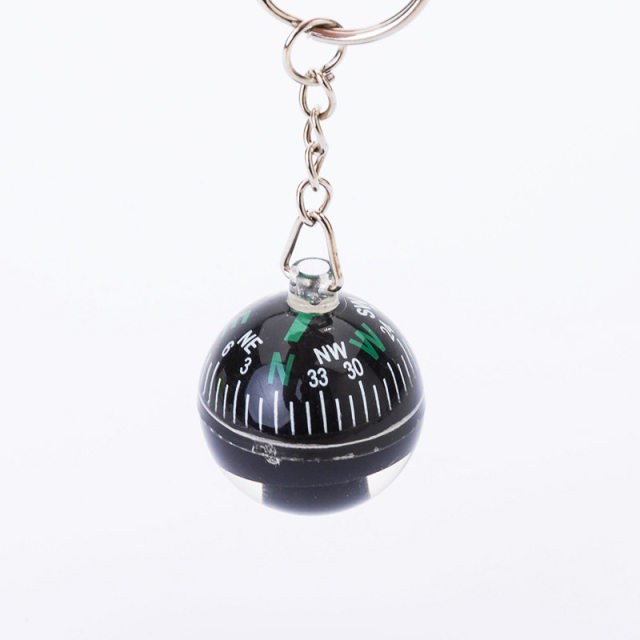 28mm compass ball key chain bag accessories compass pendant mountain ...
