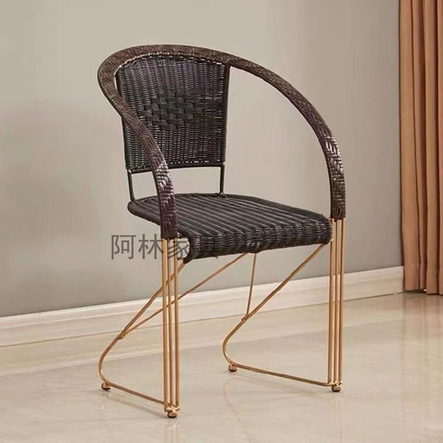 Balcony outdoor new imitation vine chair single -person back chair ...