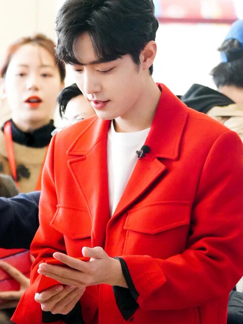 Korean version of Mao Woors Male Short Red Xiao Zhan Star Same Mash ...