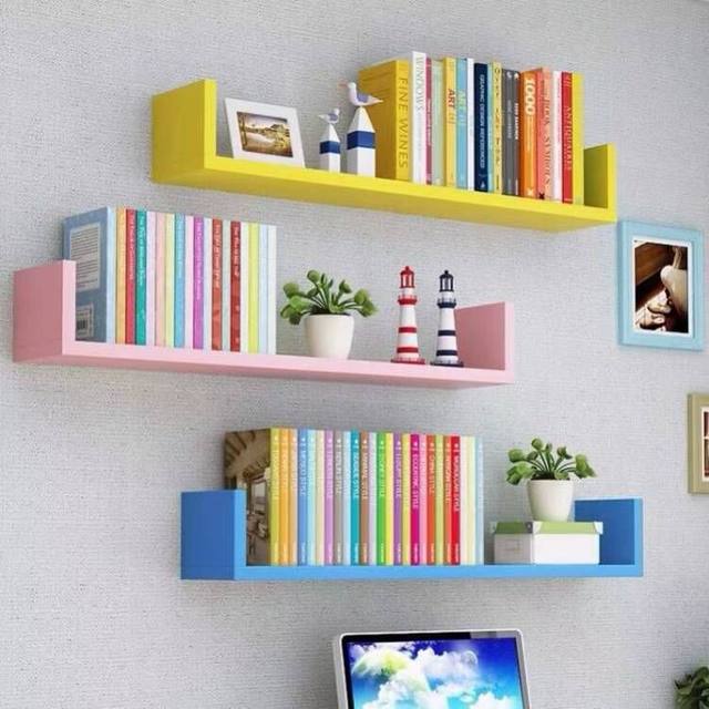 Living room wall rack hanging wall partition bedroom wall bookshelf TV ...