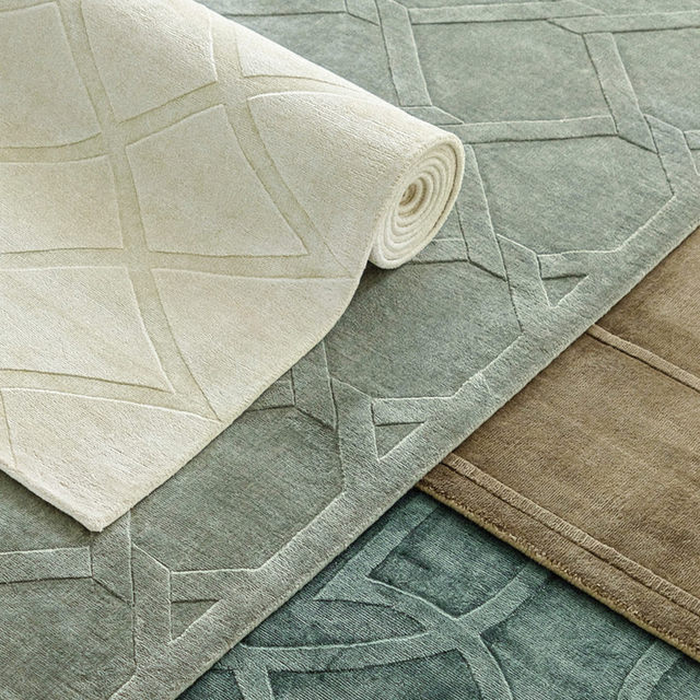 Xinyue India imported handmade Tencel plain carpet Japanese style wabi ...