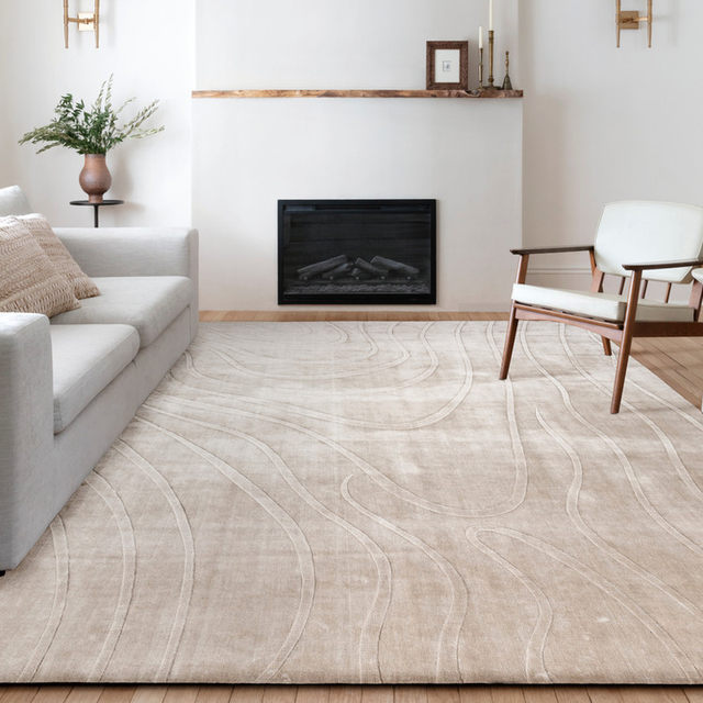 Xinyue India imported handmade Tencel plain carpet Japanese style wabi ...