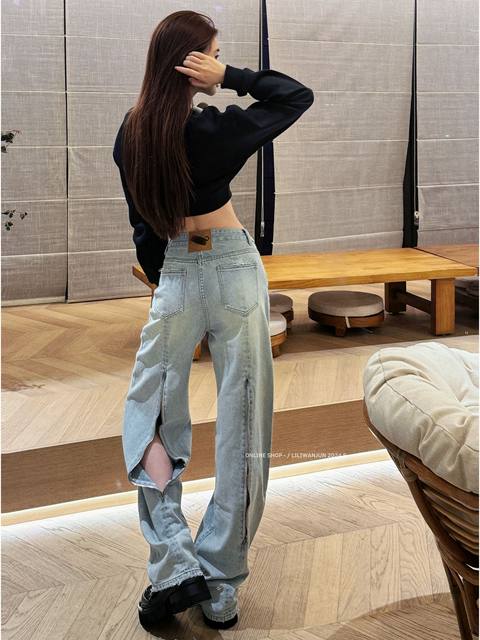 Li Wanjun American Retro Academy style letters printing cover sweater ...