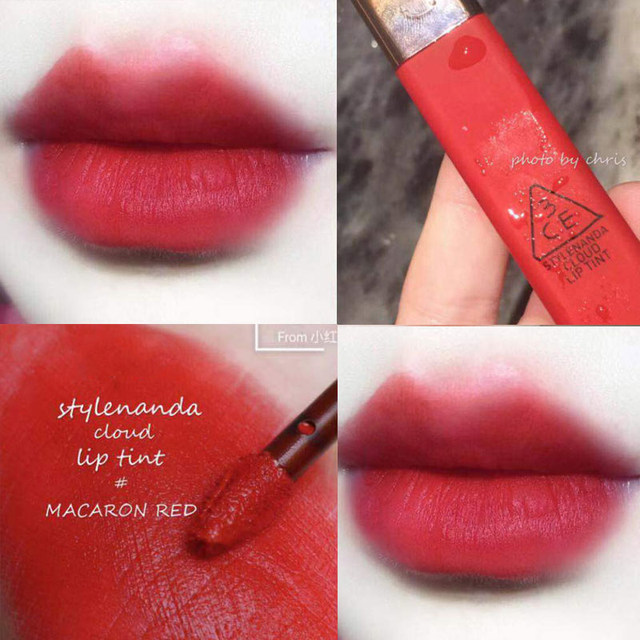 Korea 3ce cloud lip glaze rust red needful lipstick rotten tomato color ...