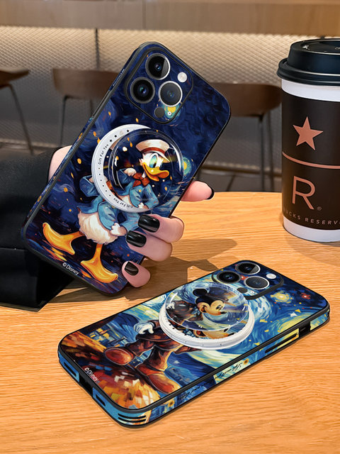 Starry Sky Duck and Duck Application Apple 14promax mobile phone case new iPhone13pro net red ...